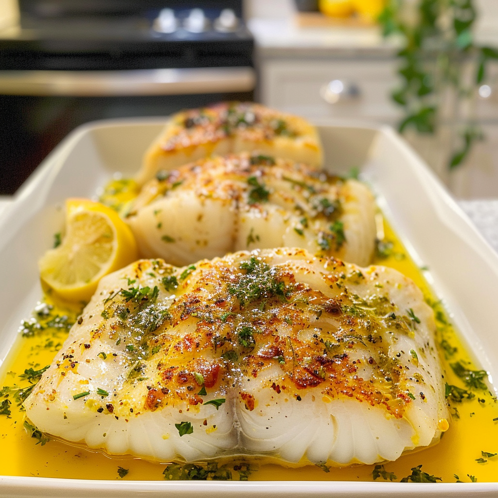 Lemon Butter Baked Cod